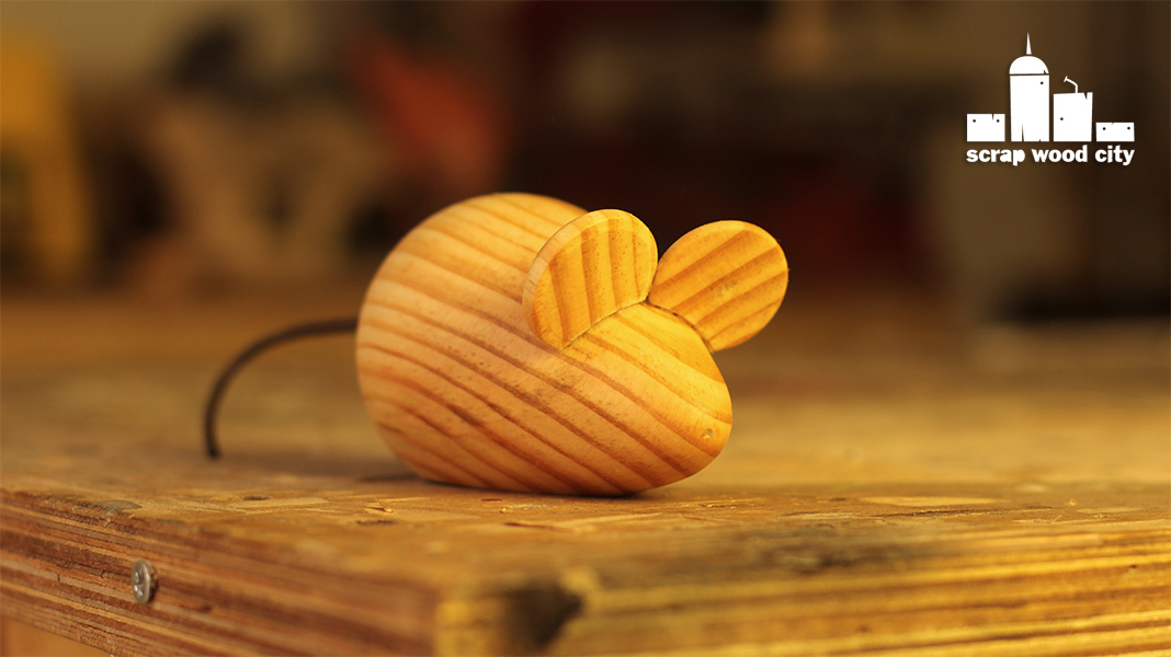 scrap wood city: How to make a wooden toy mouse, on the lathe