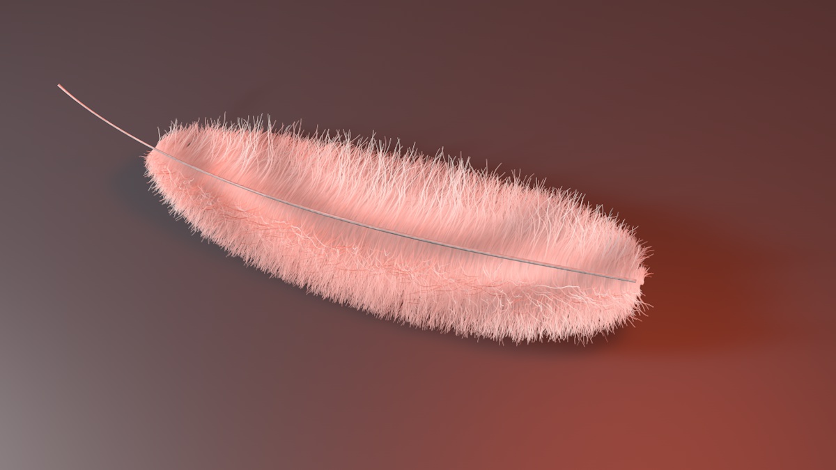 Roseven: C4D feather model render test