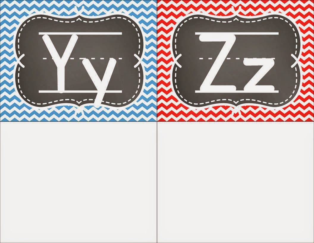 I Heart My Kinder Kids: ABC Word Wall Headers in Chevron & Chalkboard