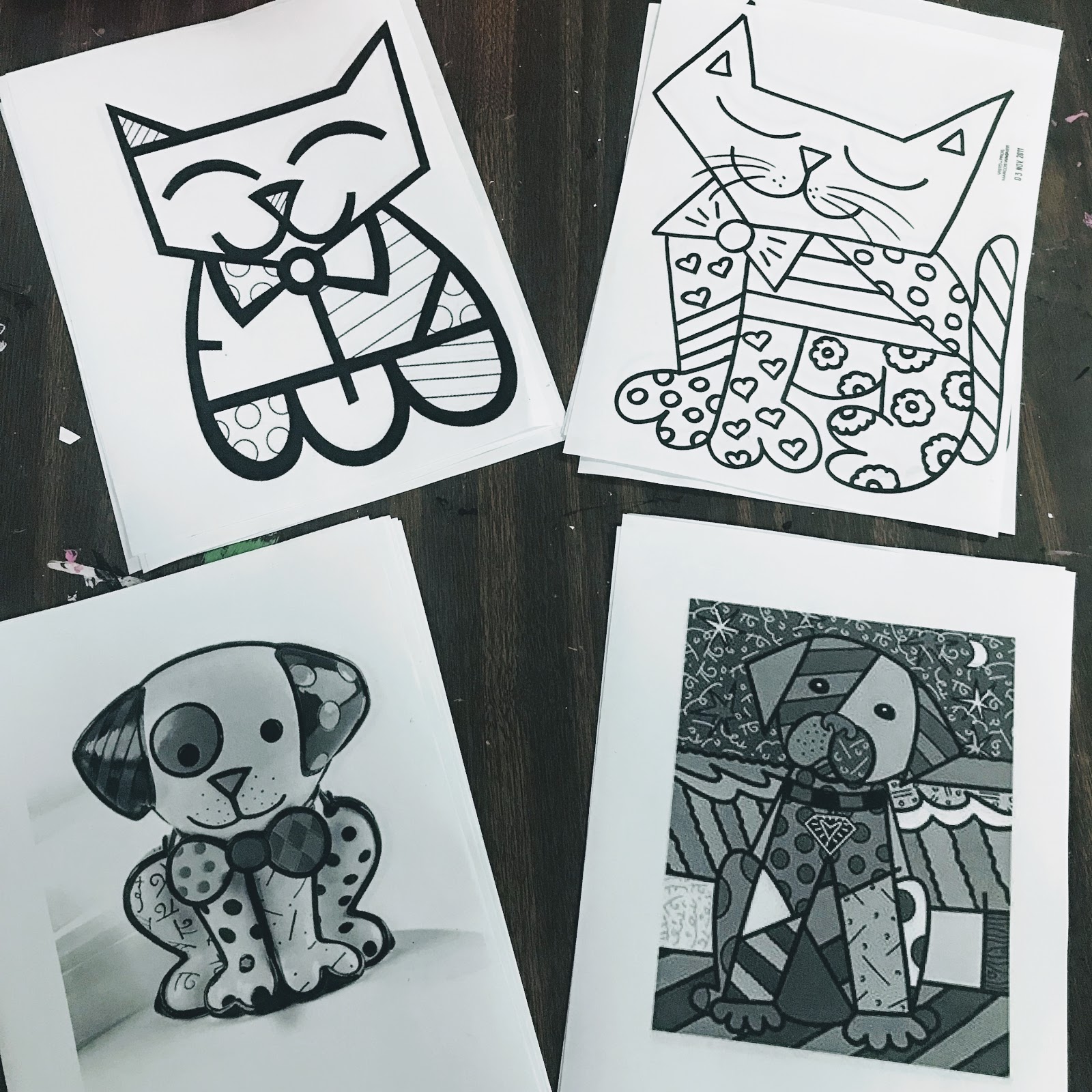 Elements of the Art Room: 2nd grade Romero Britto Animals!