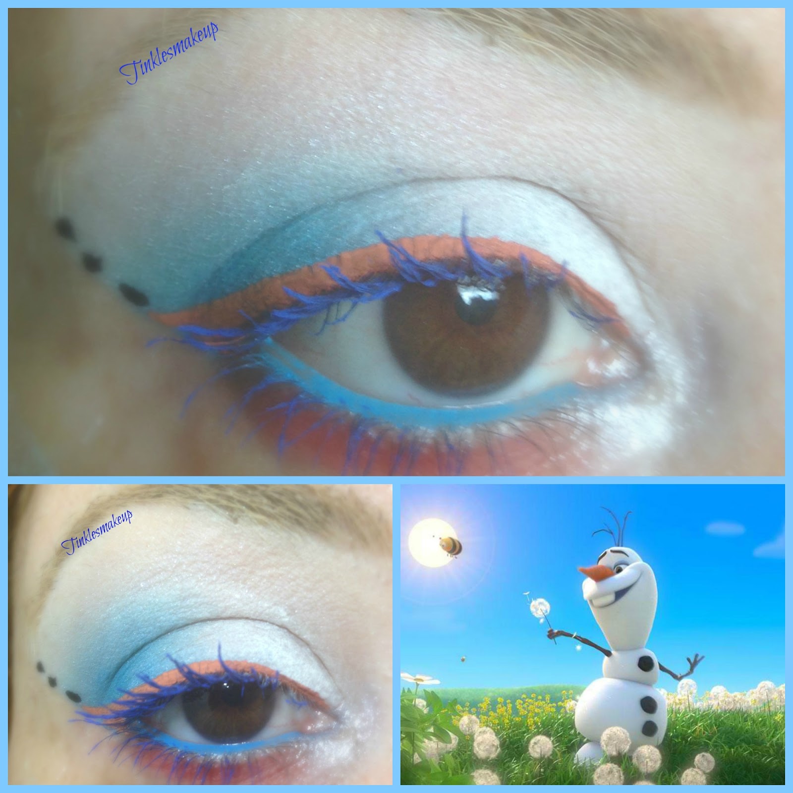Tinklesmakeup: Eye makeup look Olof (Disney Frozen) inspired