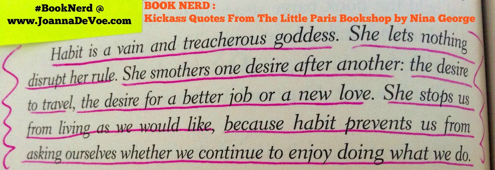 BOOK NERD : Kickass Quotes From The Little Paris Bookshop by Nina George...