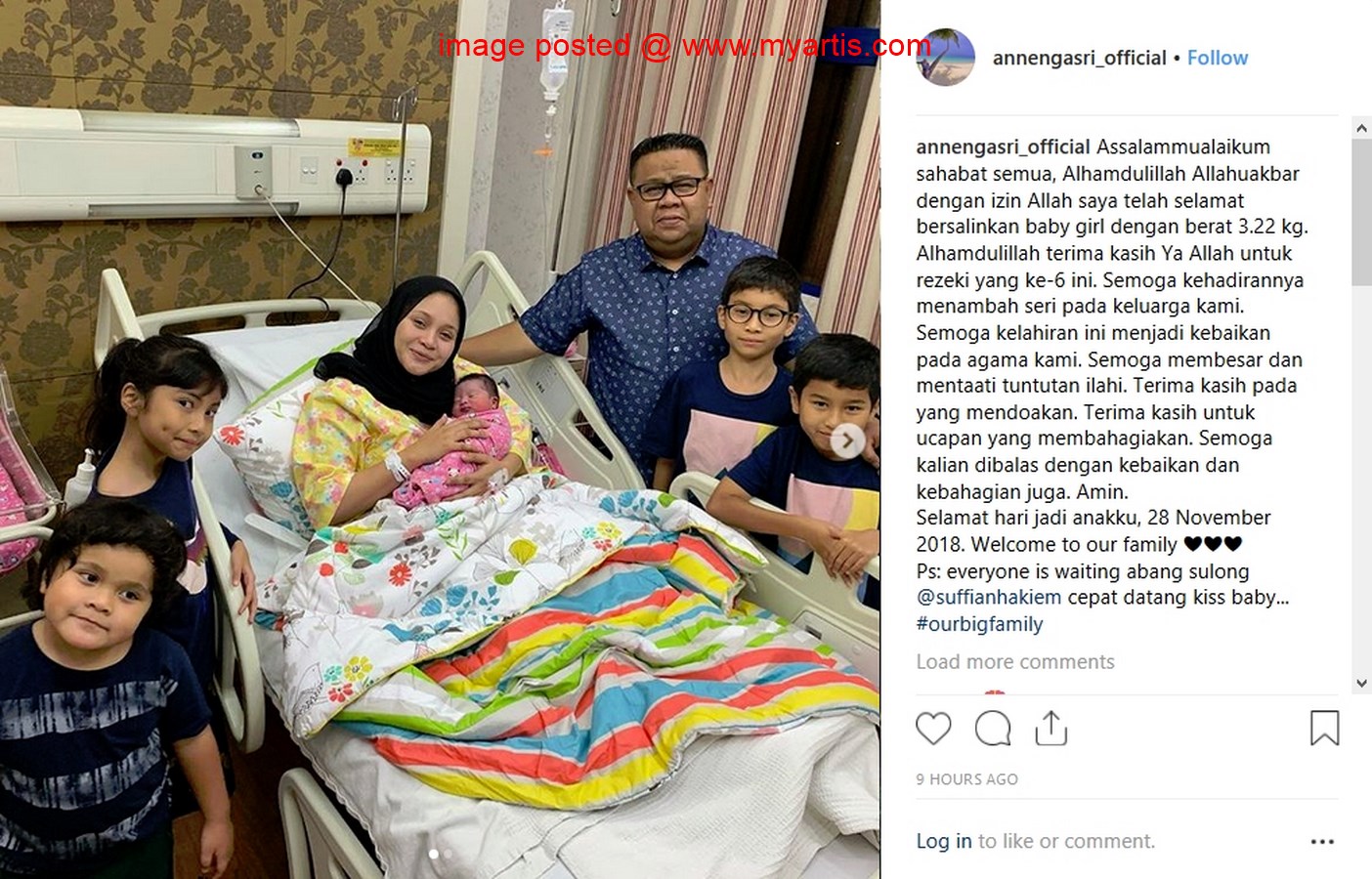 MYARTIS.COM | MYARTIS | MY | ARTIS: SELAMAT BERSALIN - ANNE NGASRI TIMANG ANAK KELIMA, GIRL