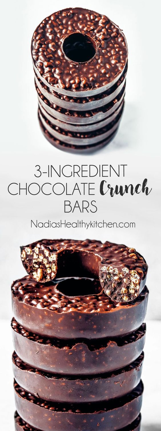 3-Ingredient Chocolate Crunch Doughnuts (Vegan - HEALTHY SNACK RECIPES ...