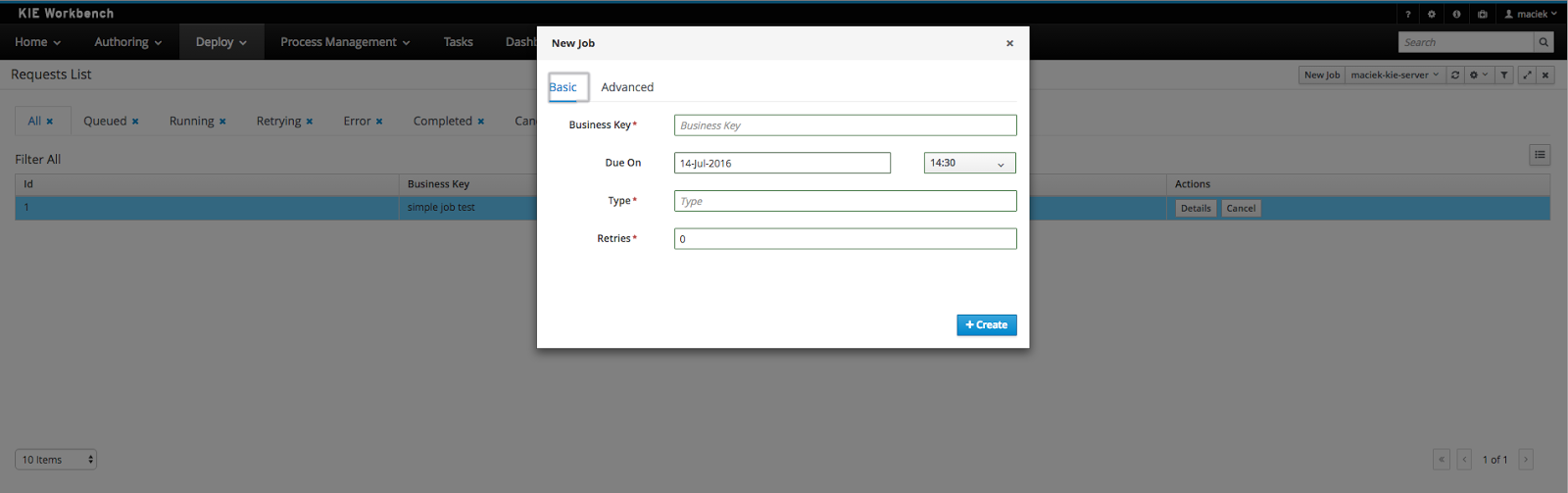 jBPM v7 - workbench and kie server integration - KIE Community
