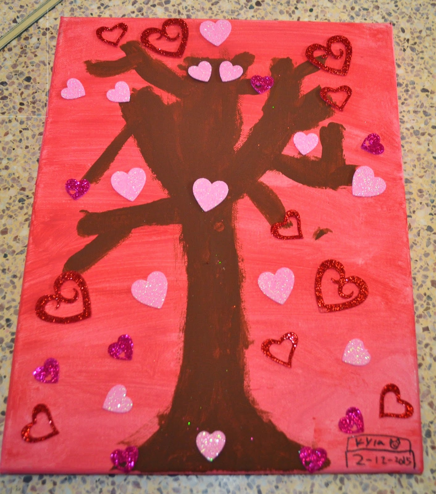So Many Stamps: Kids Craft Class Valentine Heart Tree Painting