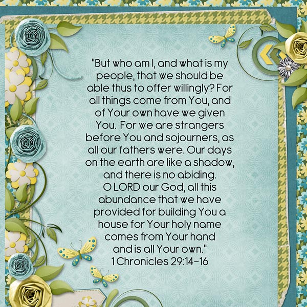 Layout for Today: Of Your Own