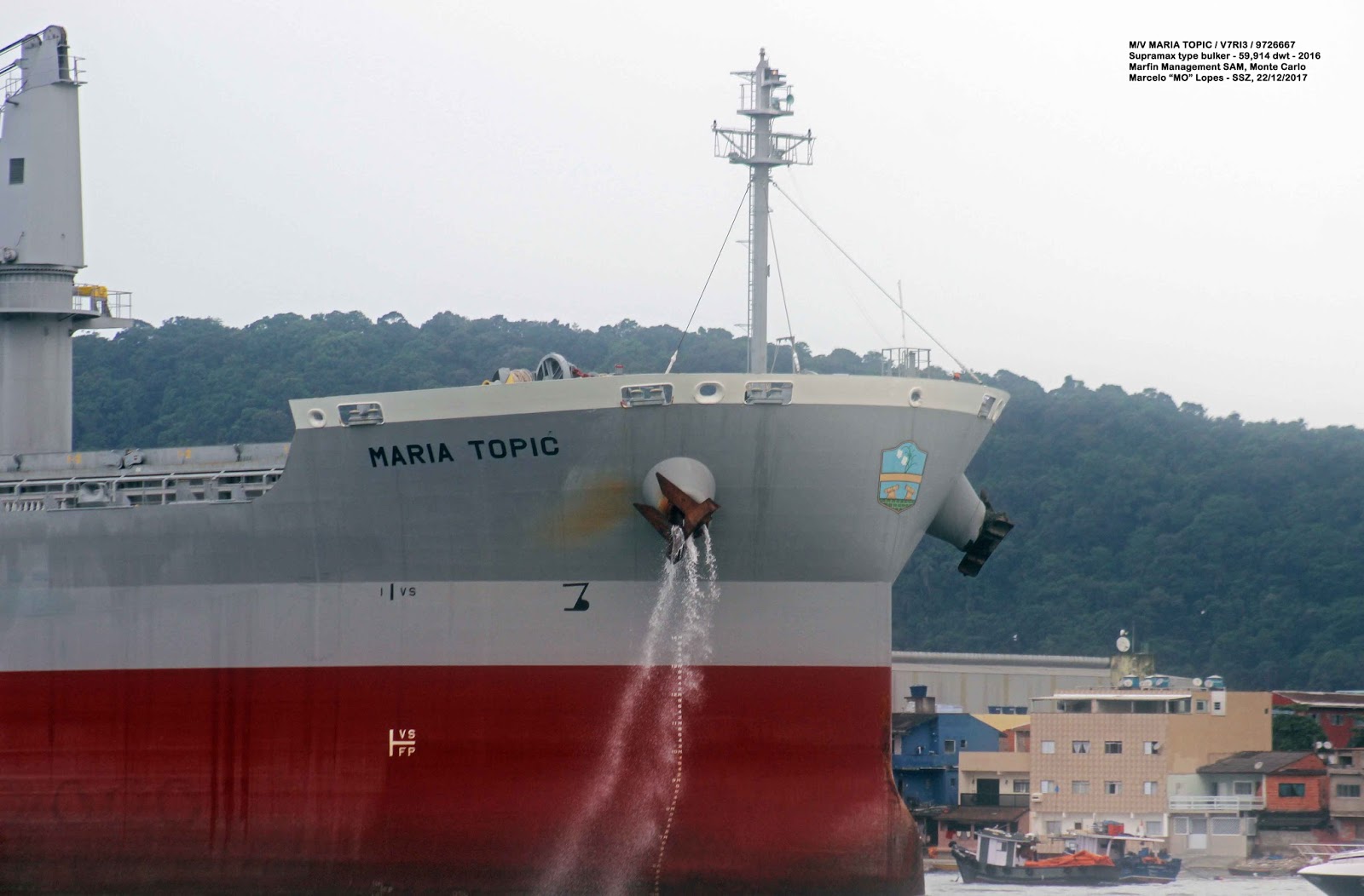 Santos Shiplovers: M/V Maria Topic / V7RI3, Owned by Marfin Management ...