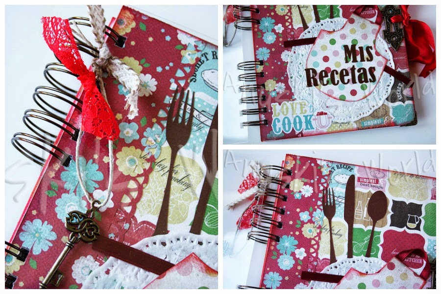 En la parte trasera de las tapas, bolsillitos con tarjetas para poner ...