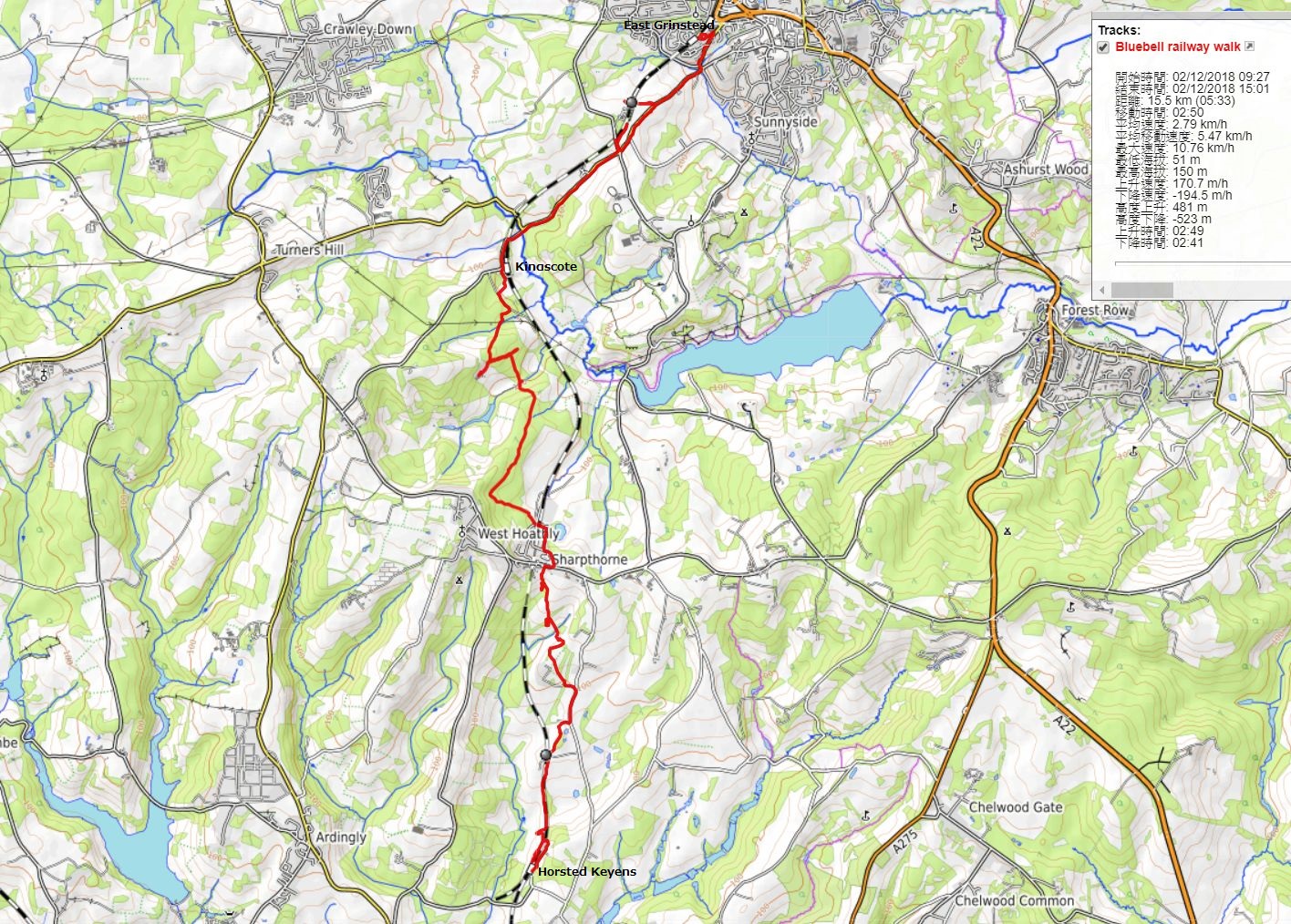 Taipei Hiker: 英國Bluebell Railway Walks 保存鐵路旁的公眾步道 ハイキングと鉄道写真