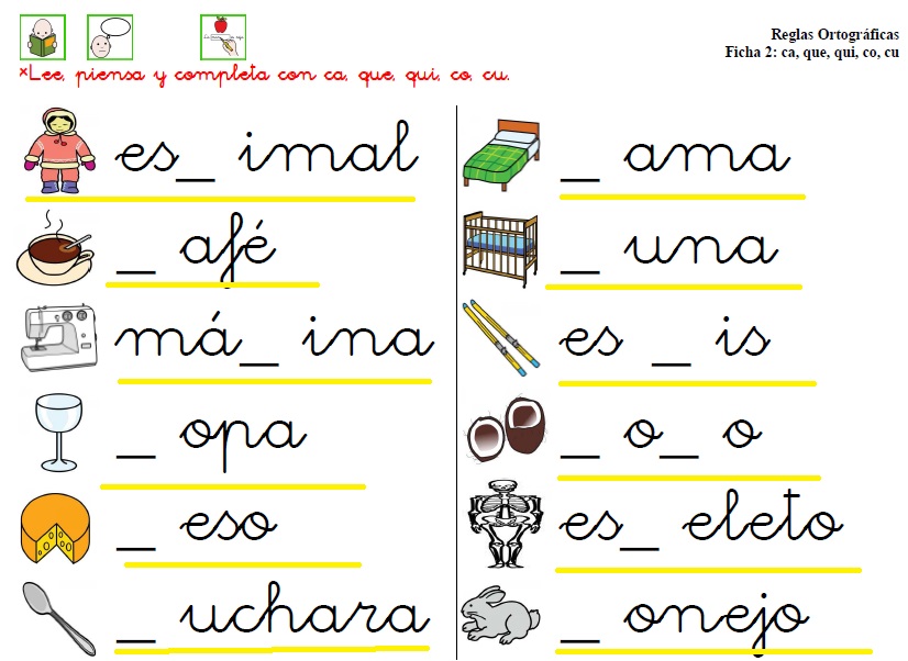 La clase de Marta: CA, CO, CU, QUE, QUI