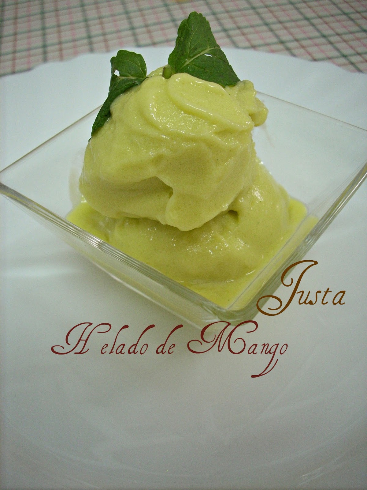 Recetario de Justa: Helado Ligero de Mango ( light. )