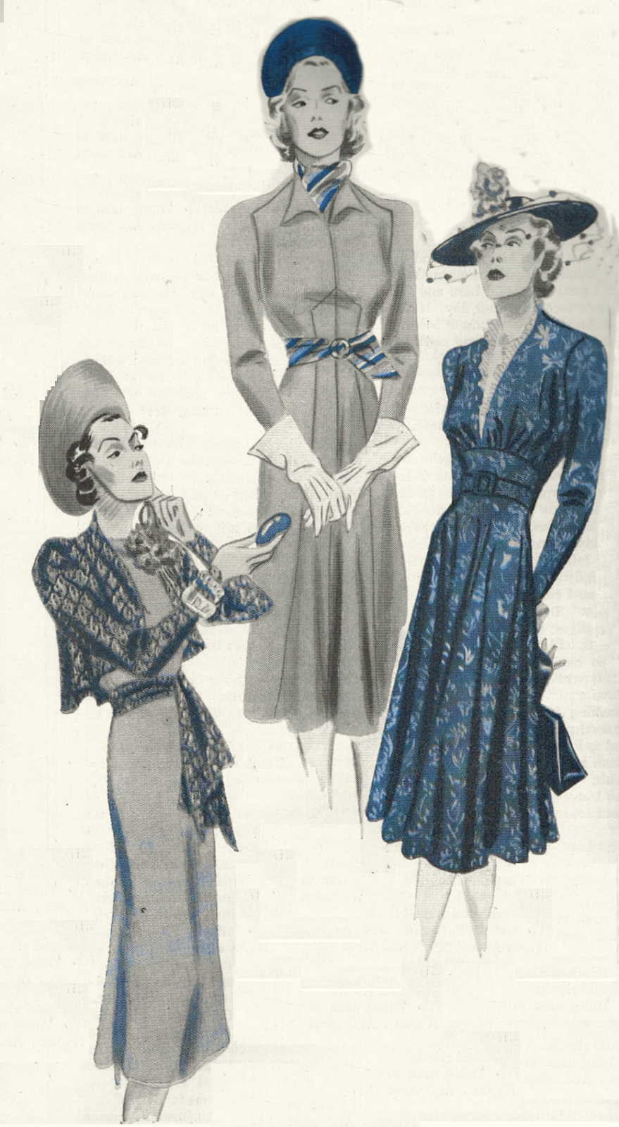 The Midvale Cottage Post: Summer 1938 - Three Flattering Frocks - Redux