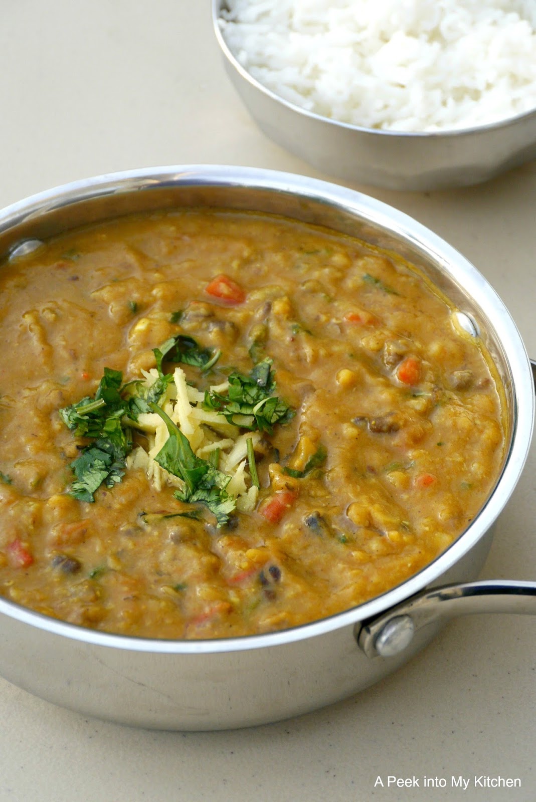 A Peek into My Kitchen: Dal Panchratan / Five Lentils Curry ~ Day 109