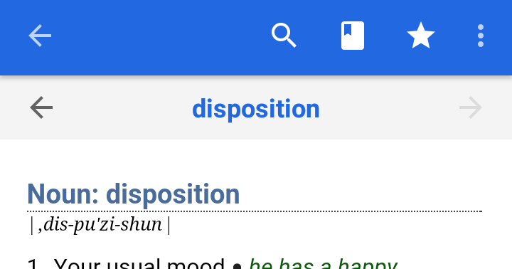 Disposition disposition