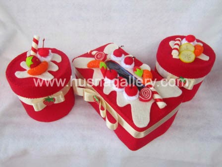 PP 24 Toples Tempat Tissue Hias Kain Flanel - Husna Gallery