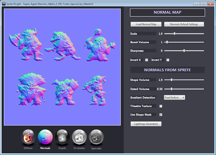 Sprite DLight - Instant normal maps for 2D graphics