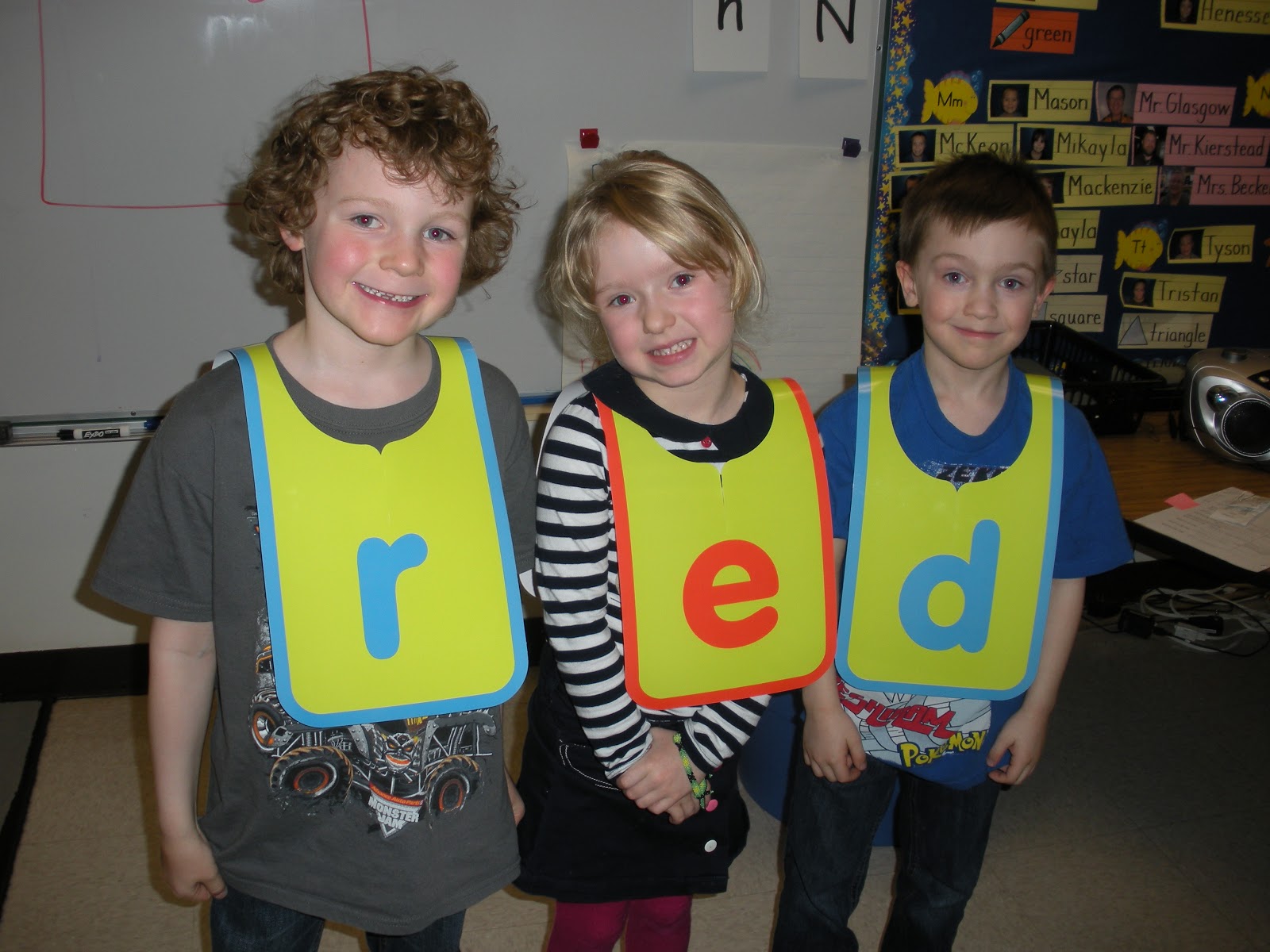 learning and laughter: Letter Vests - Making Words!