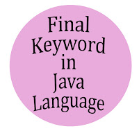 Final key word in Java programming language - Code for Java c
