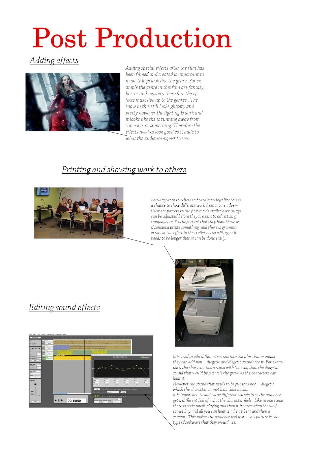 Emma White Cam Tec Media Unit 1: L01 P2 - Production Process Posters