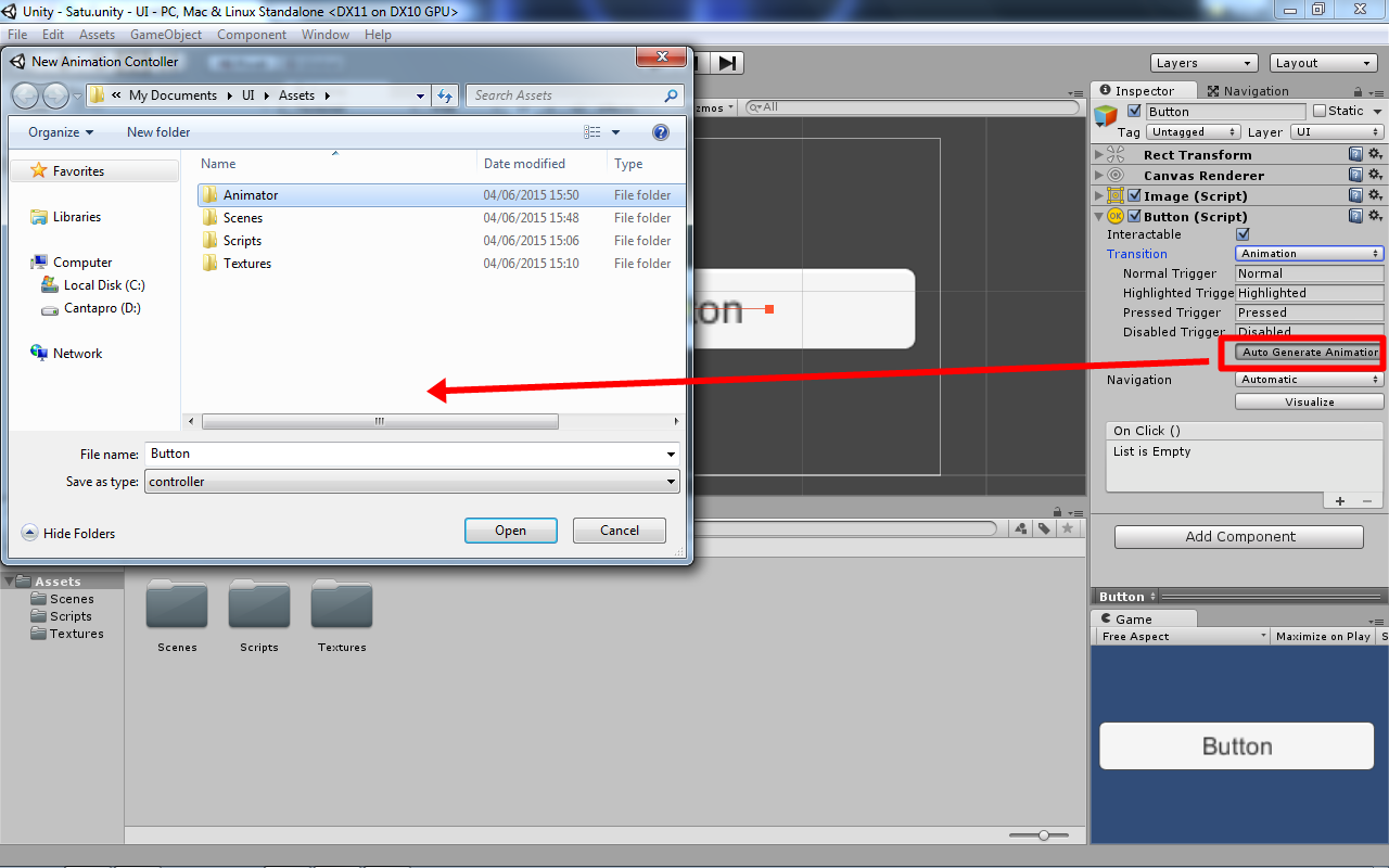 Unity Tutorial Ui Unity ~ Menambahkan Animasi Pada Komponen Ui