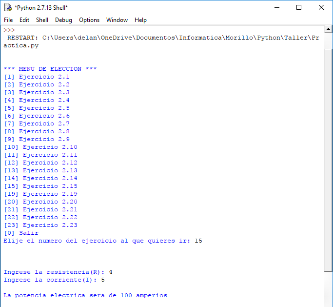 Programas en Python.