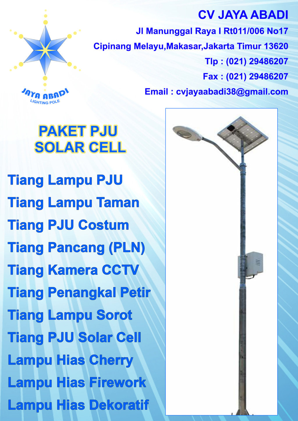 Cv Jaya Abadi Tiang Antik Lampu Taman Antik Pju Oktagonal