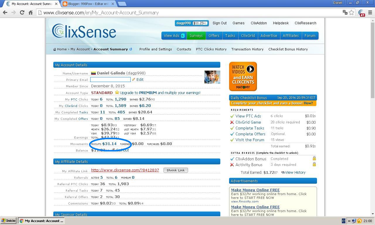 998POW Tu mejor opción en recursos para blog: MI PRIMER COBRO DE ...