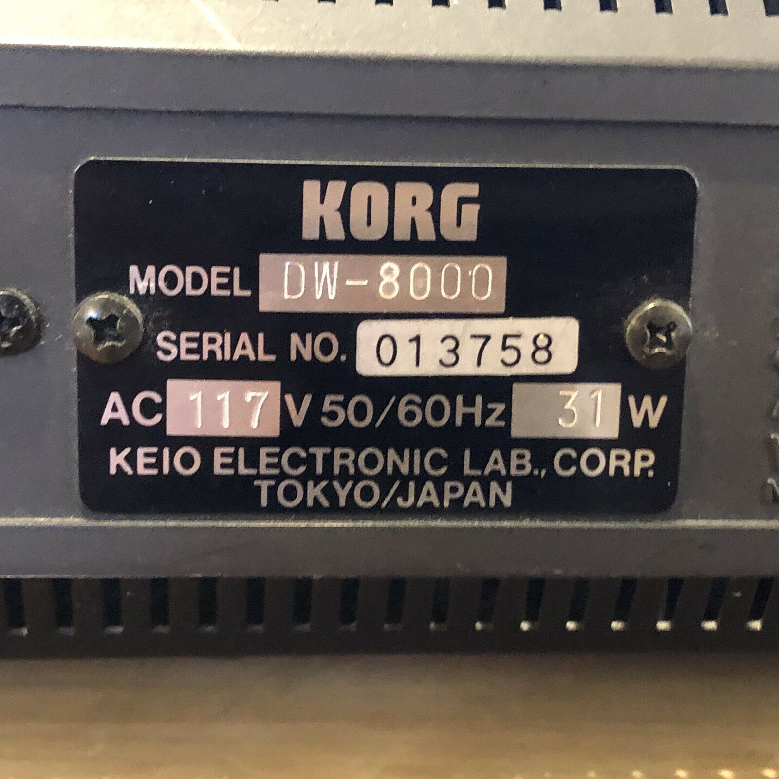 MATRIXSYNTH: KORG DW-8000 VINTAGE SYNTHESIZER