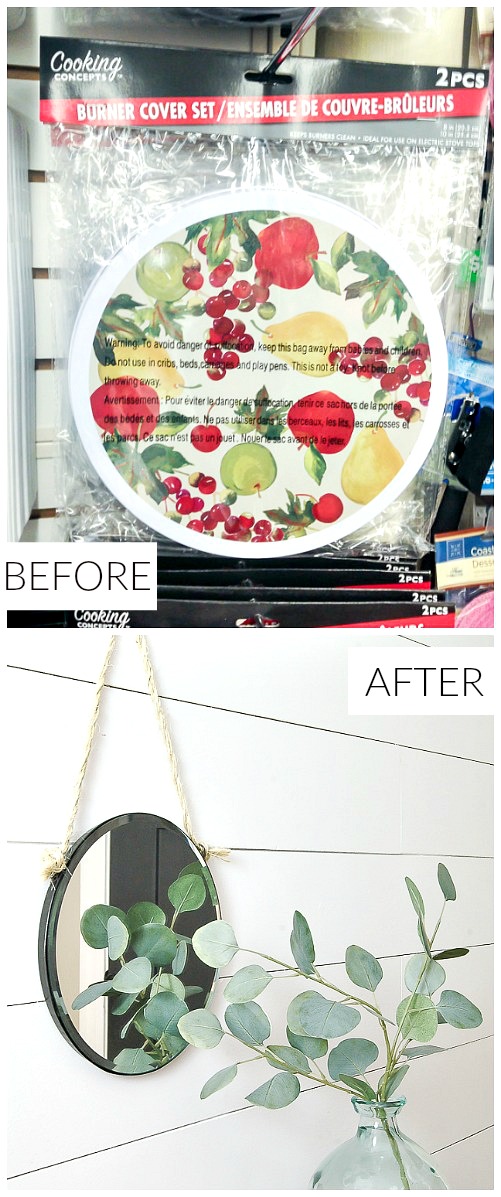 How to make a captain mirror from a $1 burner cover | Little House of ...