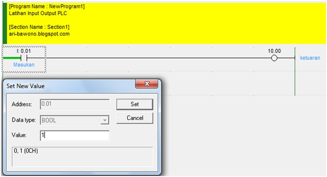 ELEKTRONIKA DAN MIKROKONTROLER: Latihan Dasar PLC Input dan Output