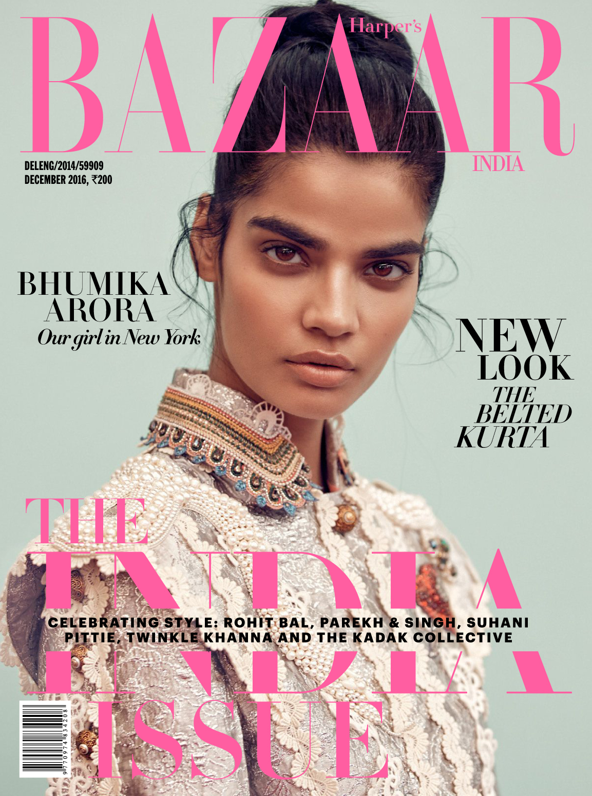 Bhumika Arora in Harper's Bazaar India December 2016 by Nick Hudson