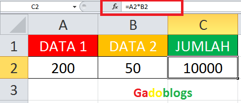 Rumus Dasar dalam Ms. Excel - GADOBLOGS