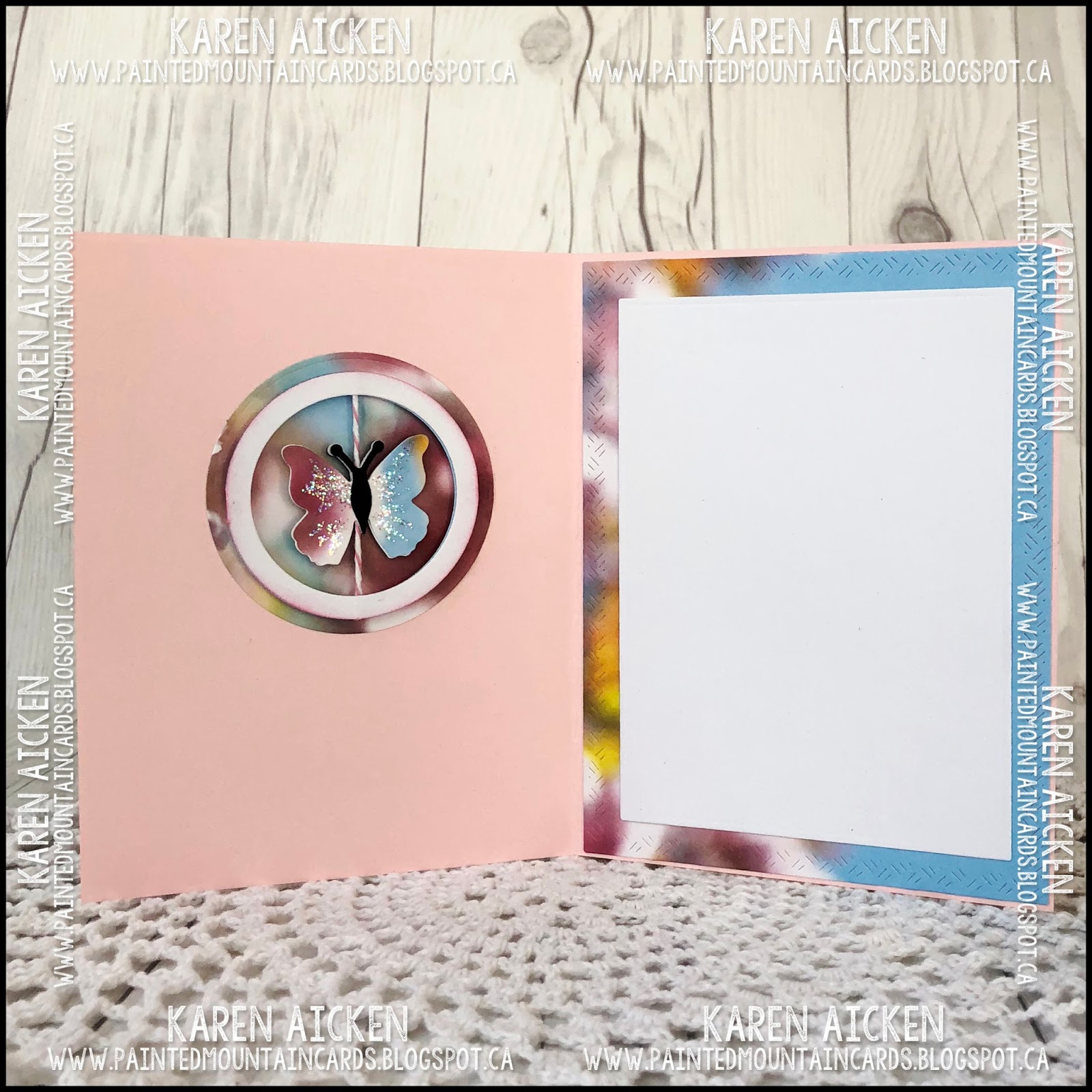 Painted Mountain Cards: C4C441 Eclipse Technique Thank You Card