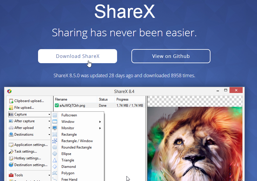 ShareX 分享從沒這麼簡單過！上傳檔案、截圖標註全能軟體
