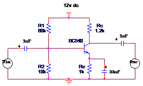 Tech Lab: Experiment 6: Design a RC Coupled CE Transistor Amplifier