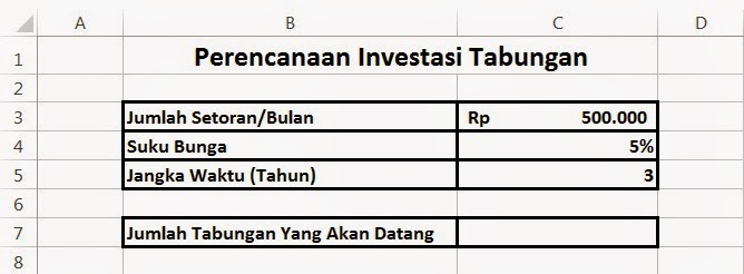 Cara Menghitung Investasi Tabungan dengan Excel | TUTORIAL EXCEL