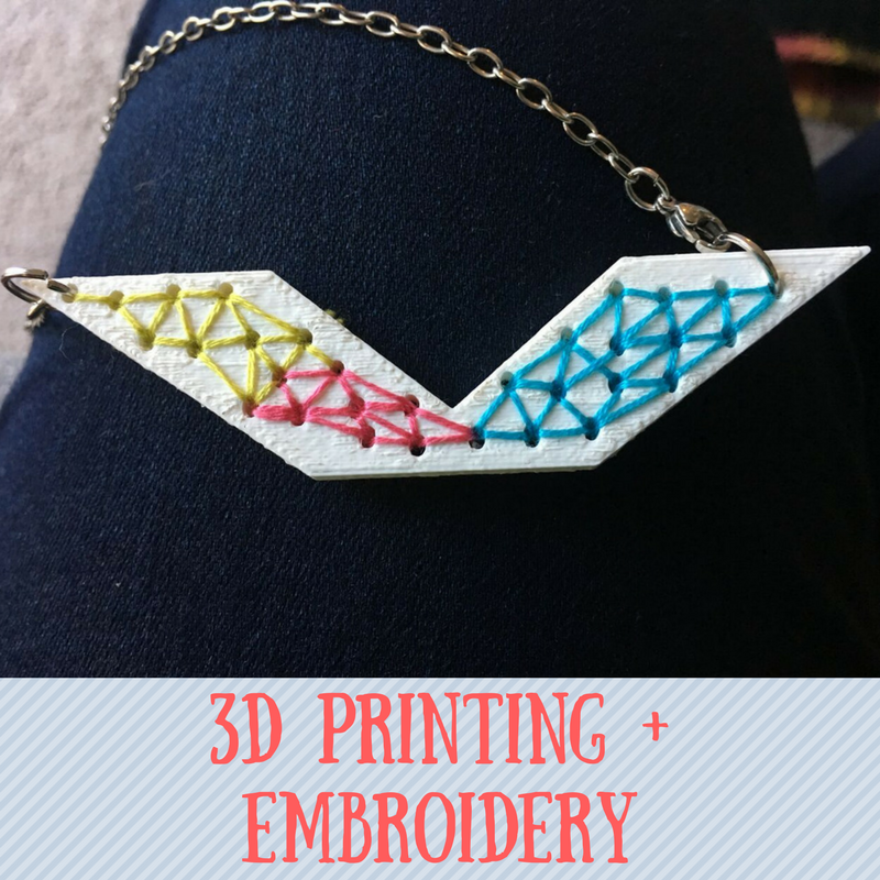 Wearable Art: 3D Printing + Embroidery | Art Teacher Wendy