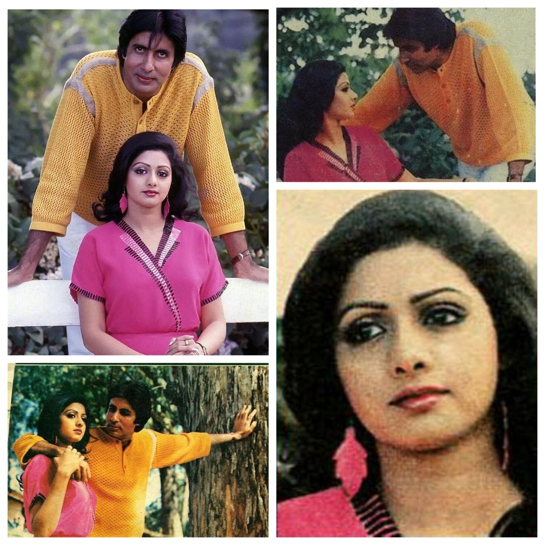 Sridevi: Amitabh Bachchan with Sridevi and Jaya Prada in Aakhree Rasta ...