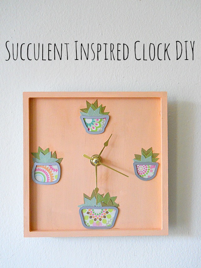 Make Your Own Succulent Clock Face - Running With A Glue Gun