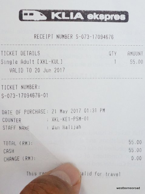 Naik KLIA Ekspress ~ West Borneo Road