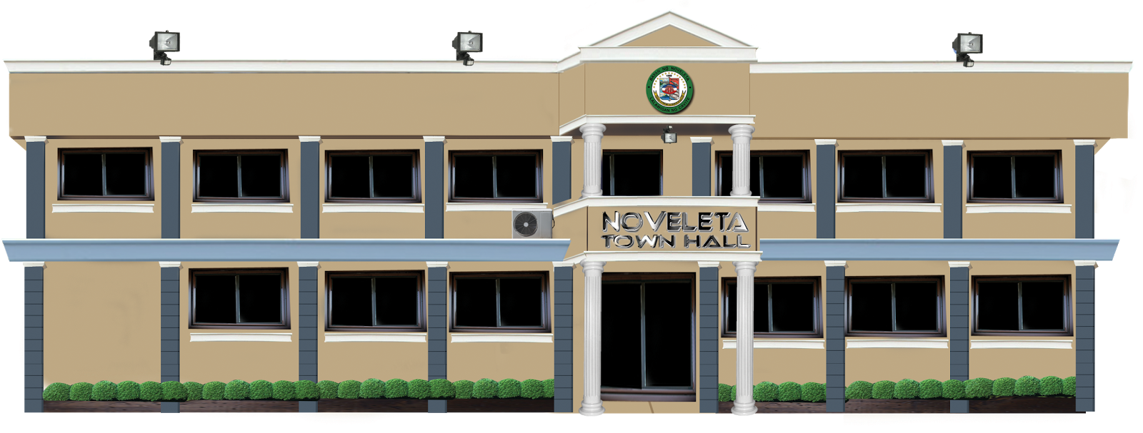 NOVELETA TOWN: Noveleta Municipal Hall Cartoon
