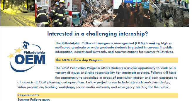 UMD GVPT E-News: Philadelphia Office of Emergency Management Public ...