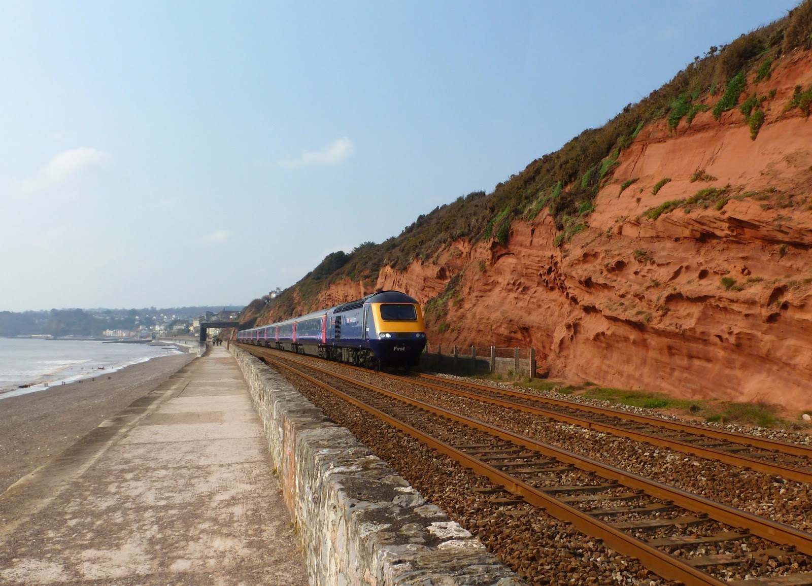 Taking the train to the beach