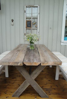 Bygga bord av gamla plankor