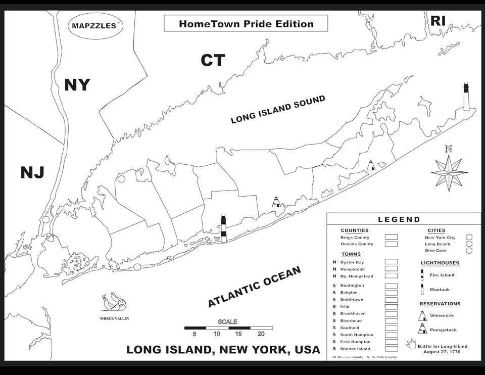 Mapzzles: Long Island Line Map
