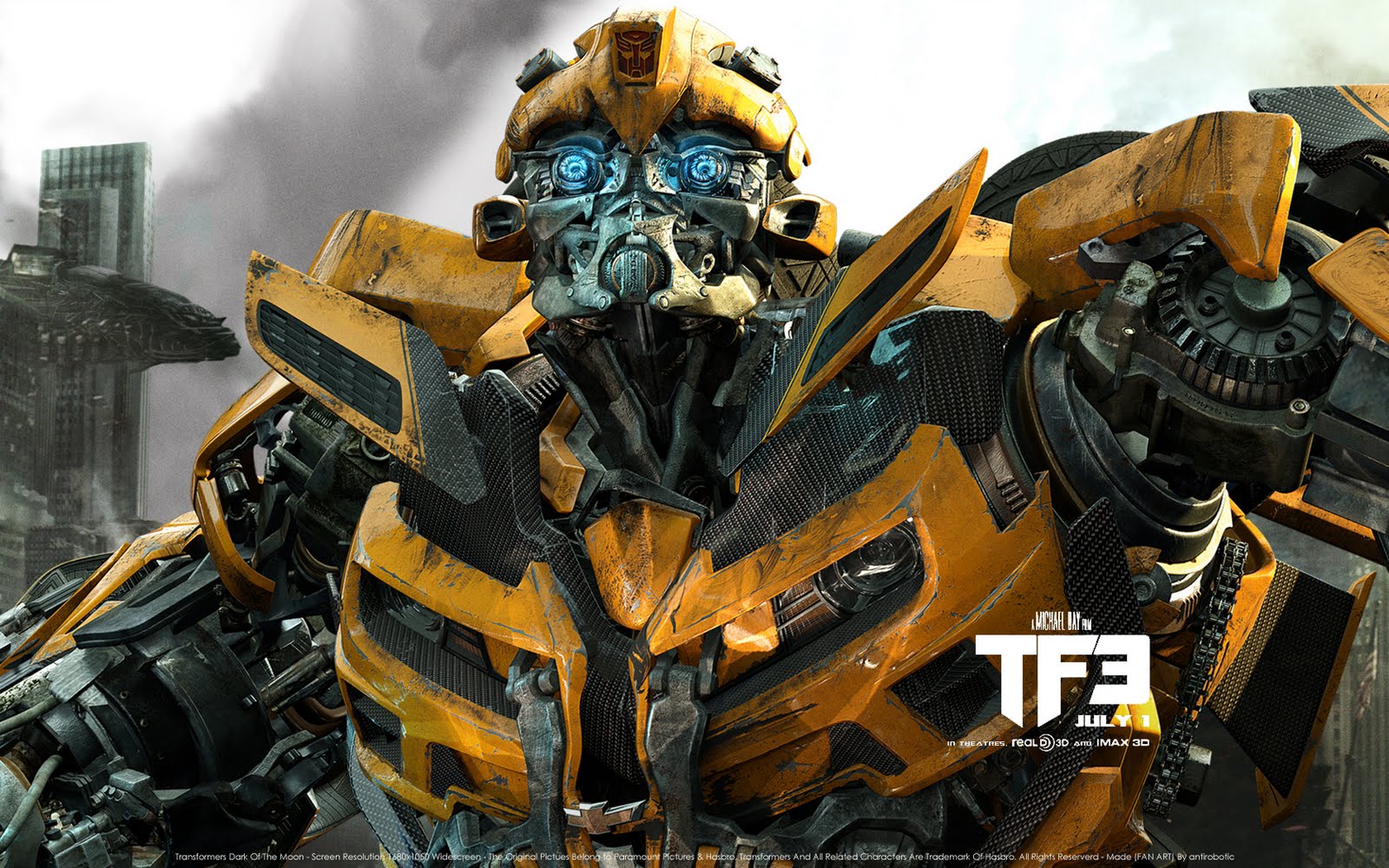 antirobotic Desktop Wallpaper Blogstation: TF3 : Dark Of The Moon - BumbleBee 1680x1050 ...