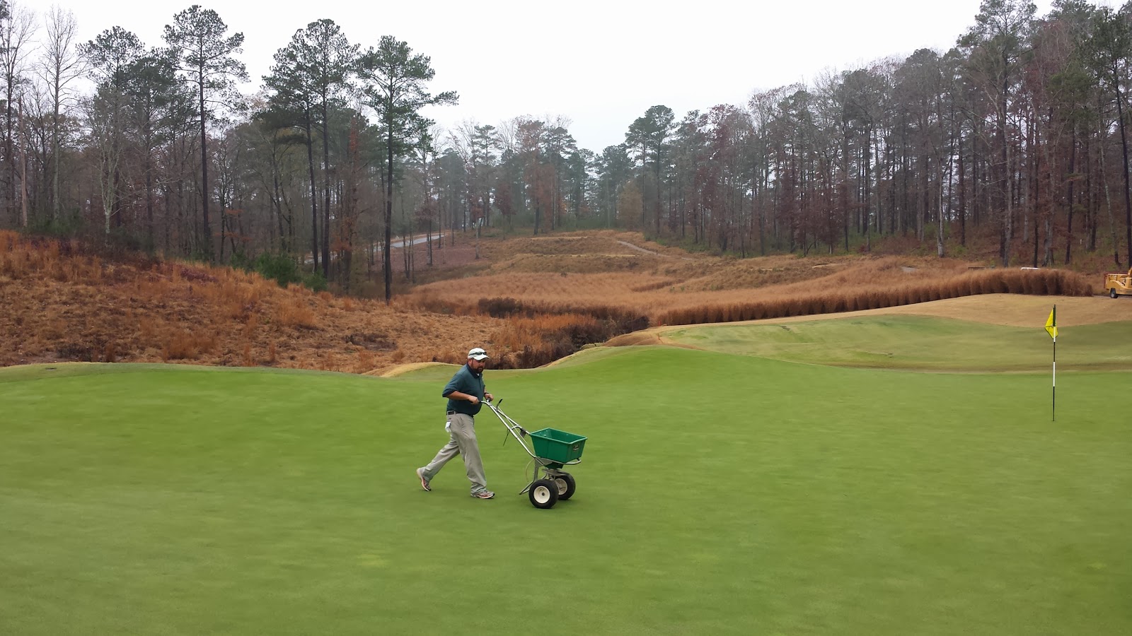 The Creek Club Golf Course Maintenance: Greens fertilizer application