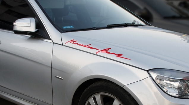 DETAILKOREA: Detailpart Mercedes Benz cursive car decal