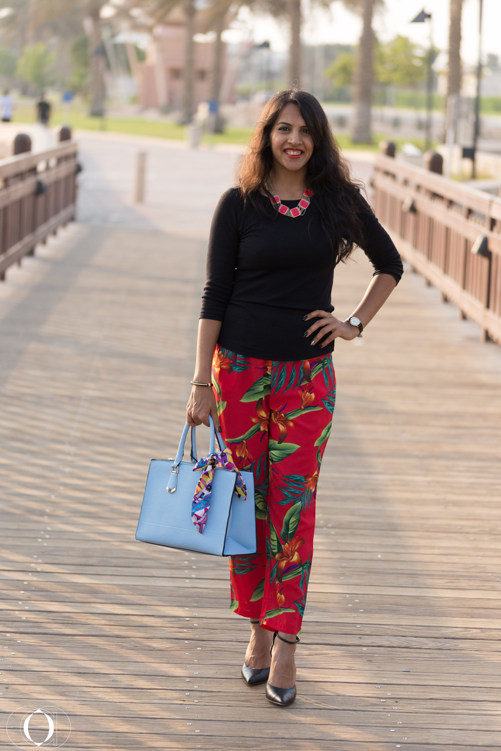 Effortlessly chic red floral pants | The Silver Kick Diaries